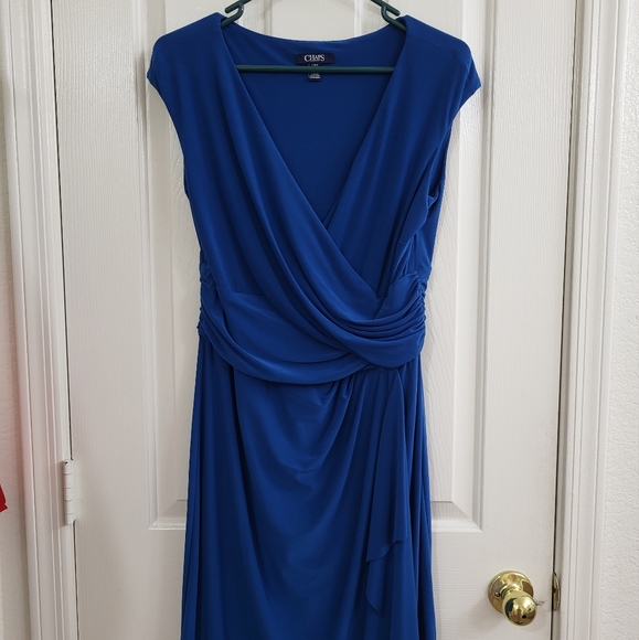 Chaps | Dresses | Royal Blue Chaps Dress Size L | Poshmark
